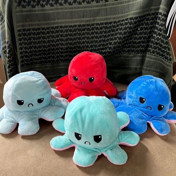 Toys | Mood Octopus Reversible Plushes Bundle Of 4 | Poshmark